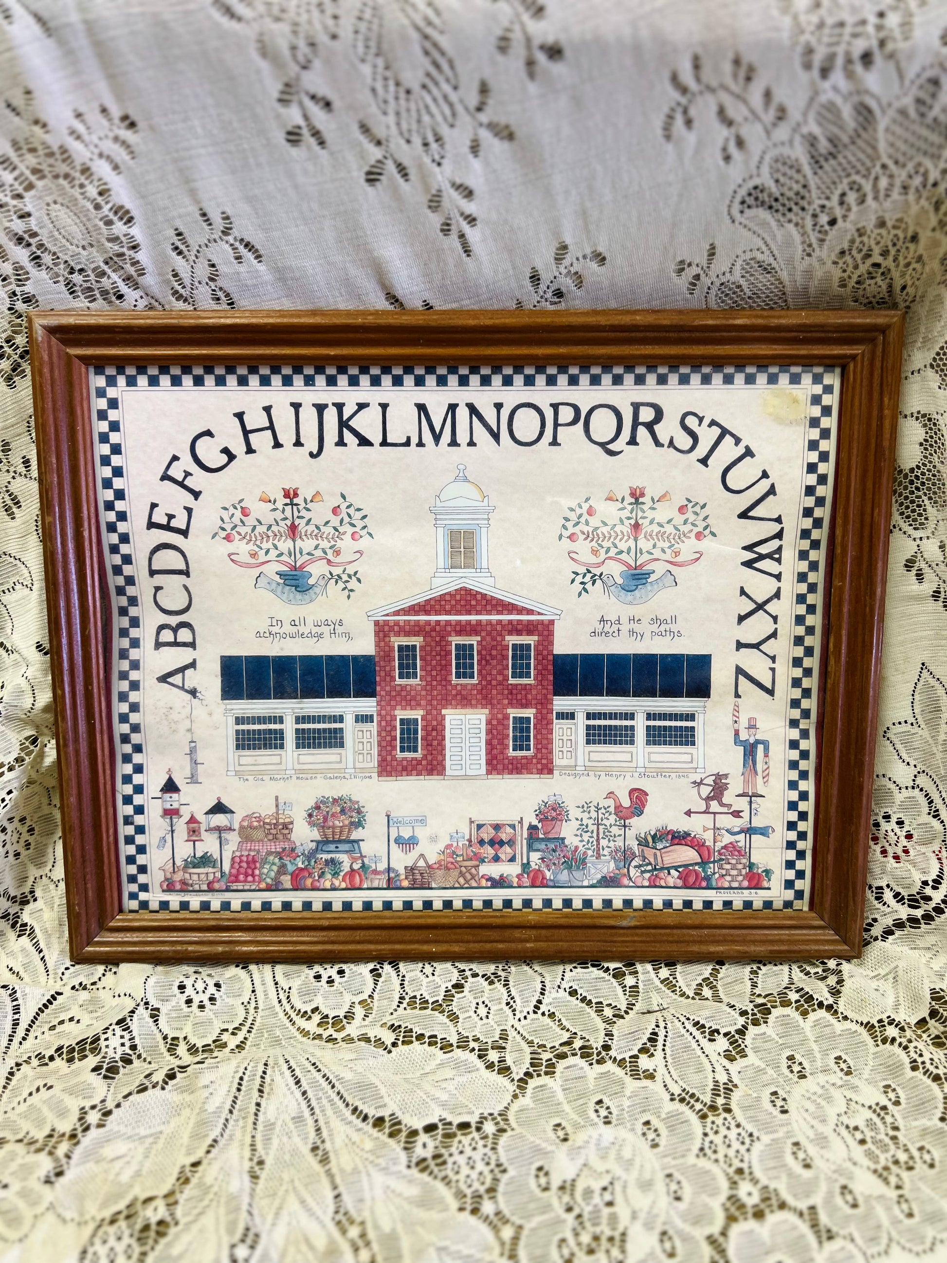 Vintage Alphabet Ellen Stouffer 1991 Framed Print – The Olde General Store