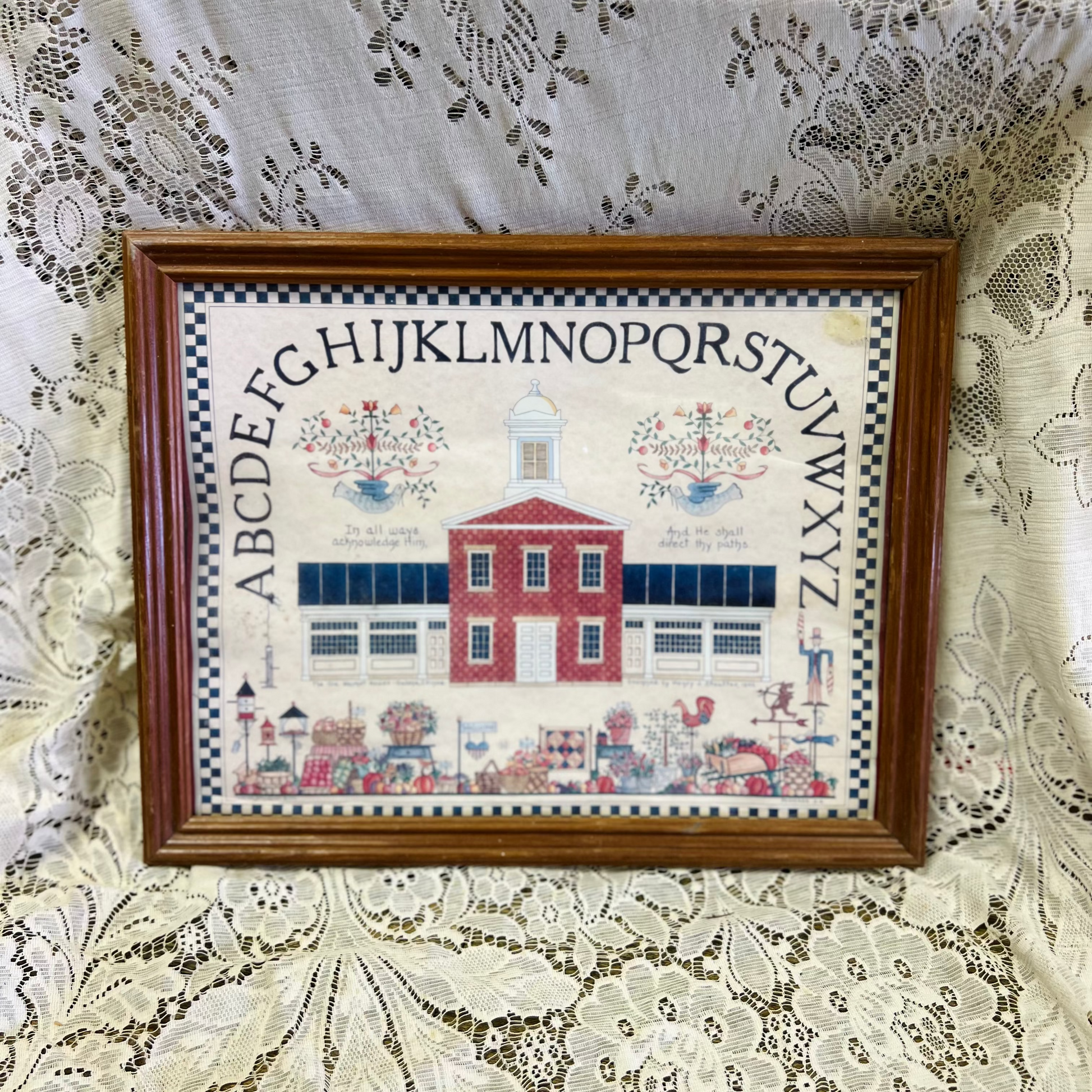 Vintage Alphabet Ellen Stouffer 1991 Framed Print – The Olde General Store
